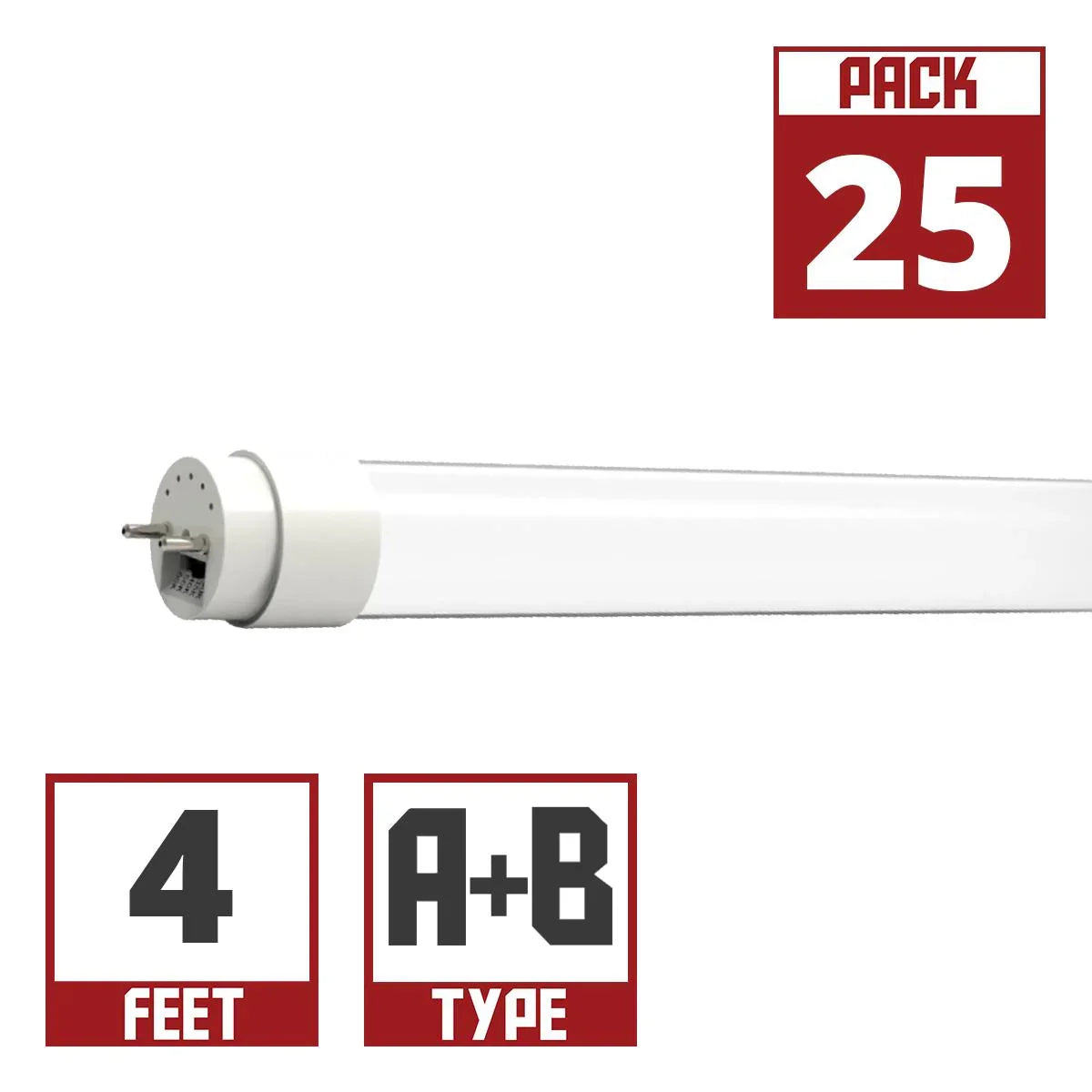 RAB Lighting T8-15-48G-8CCT-HYB - 4ft LED T8 Tube, 15 Watt, 2200 Lumens, Selectable CCT, 3000K ...
