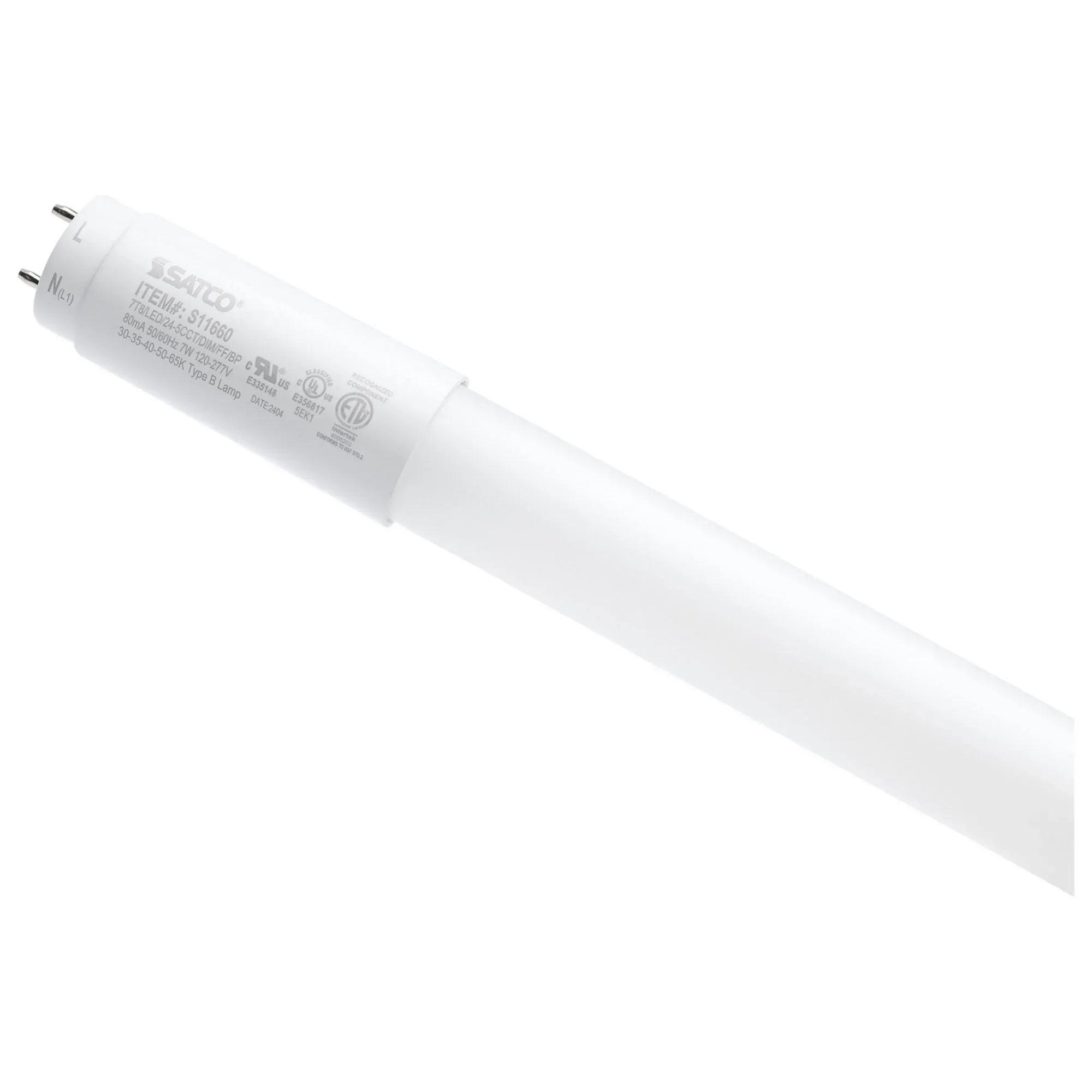 Satco|Nuvo S11660: Premium 2ft Flicker-Free LED T8 Tube | Bees Lighting