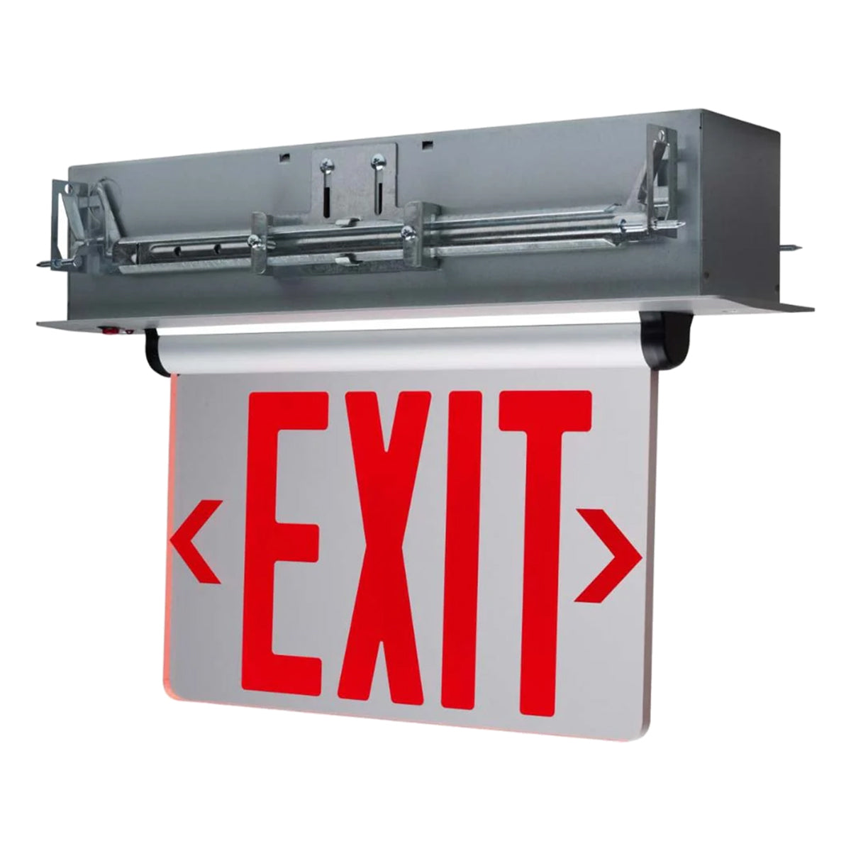 Satco 67-114, Recessed Edge-Lit LED Exit Sign 120/277 Volts with ...