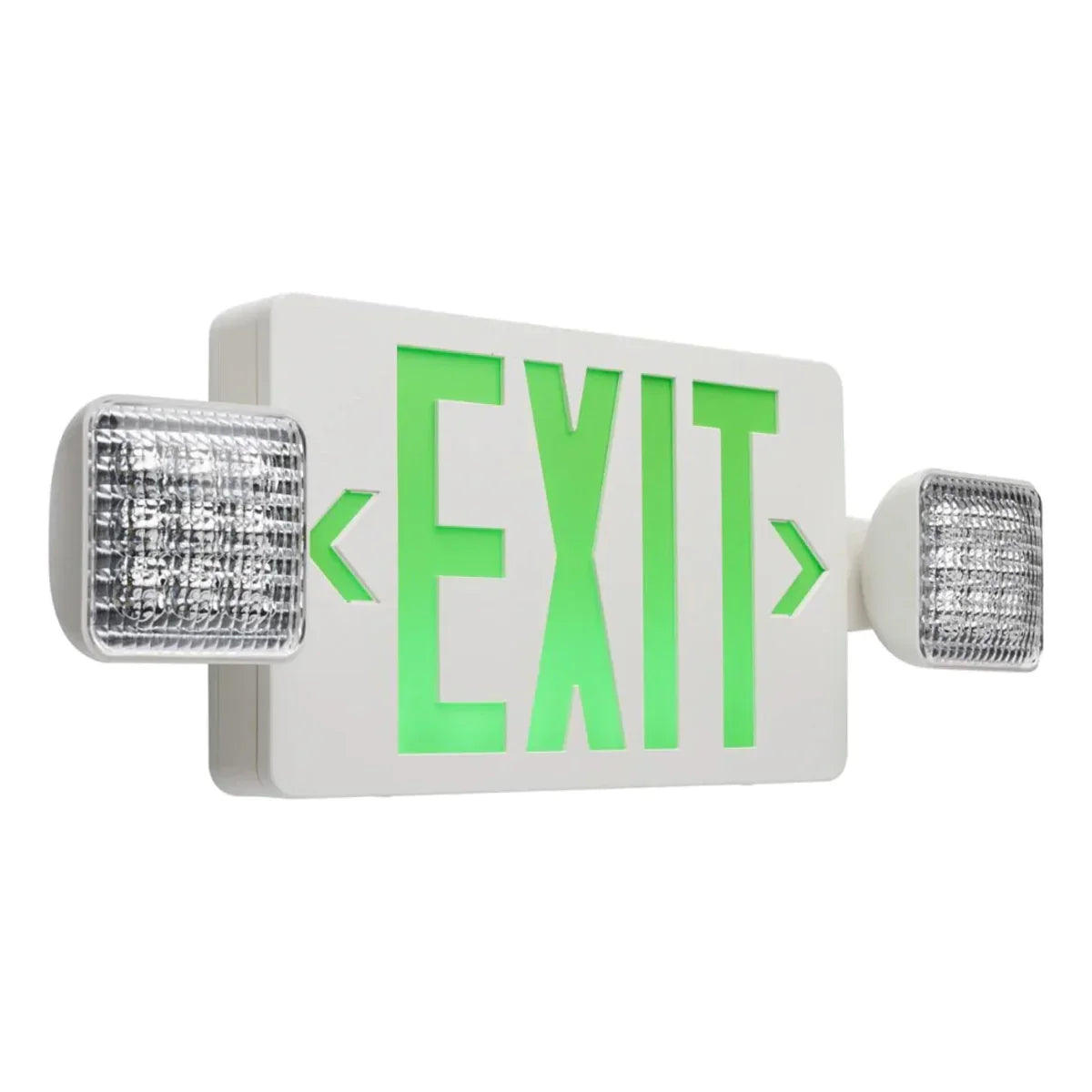Satco 67-120, LED Exit Sign Emergency Light Combo Single/Dual Face 120 ...