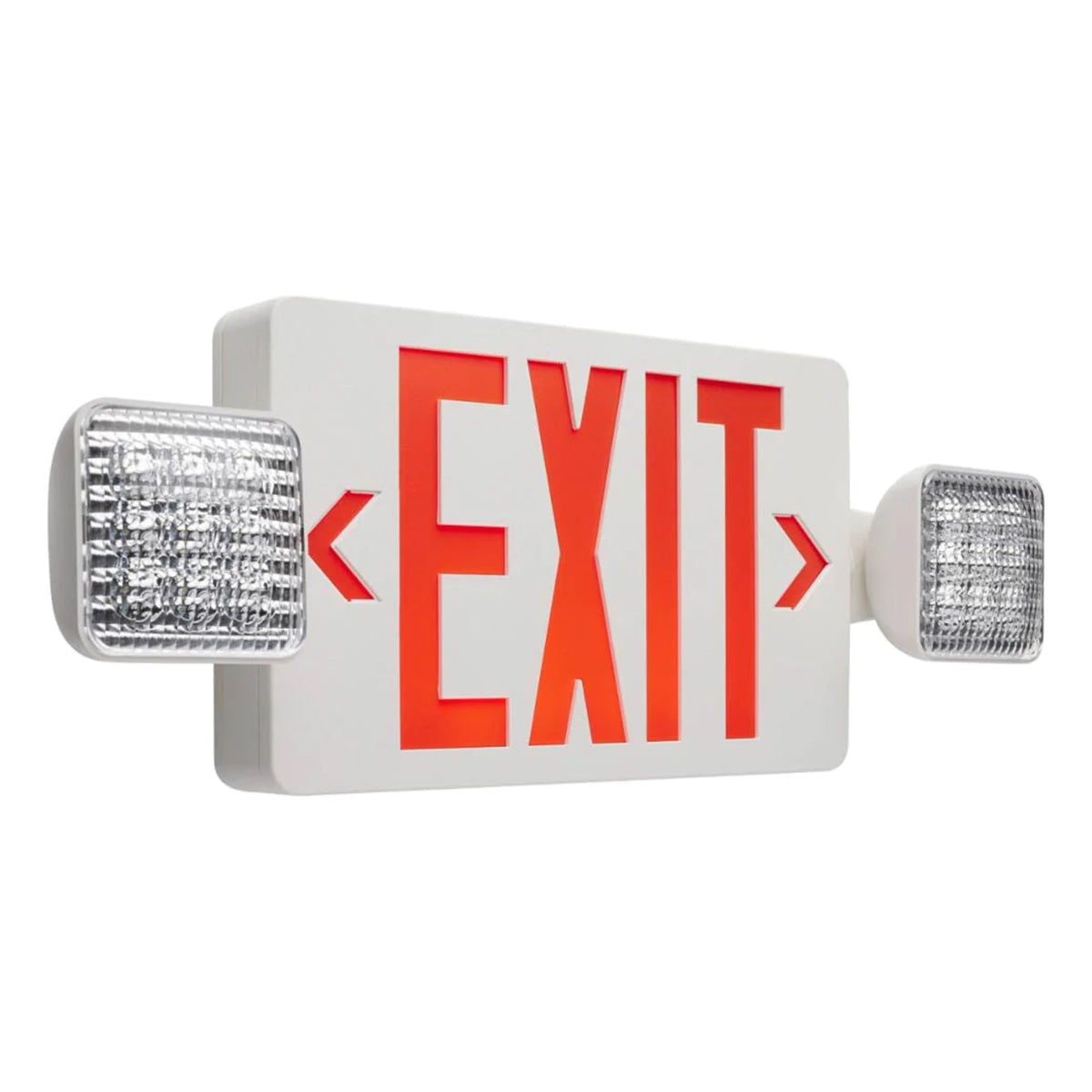 Satco 67-121, LED Exit Sign Emergency Light Combo 120/277 Volts with ...