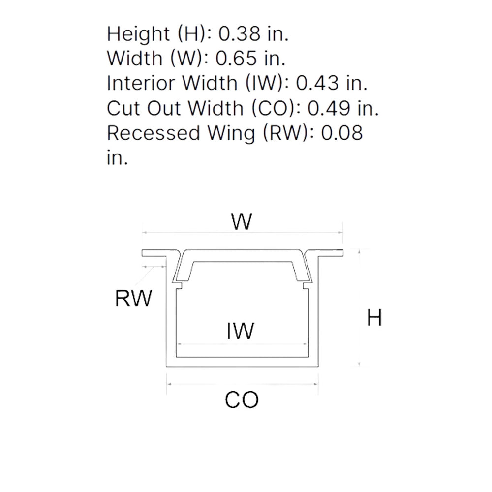 Diode LED DI-CPCHB-SLR-48 - Slim Recessed Channel Bundle for Tape ...
