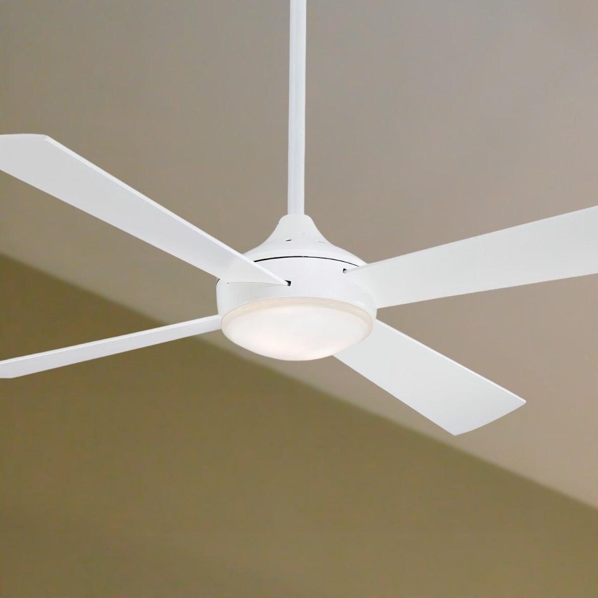 Minka Aire - Aluma 52 In. White Ceiling Fan With LED Light Kit And Wall ...