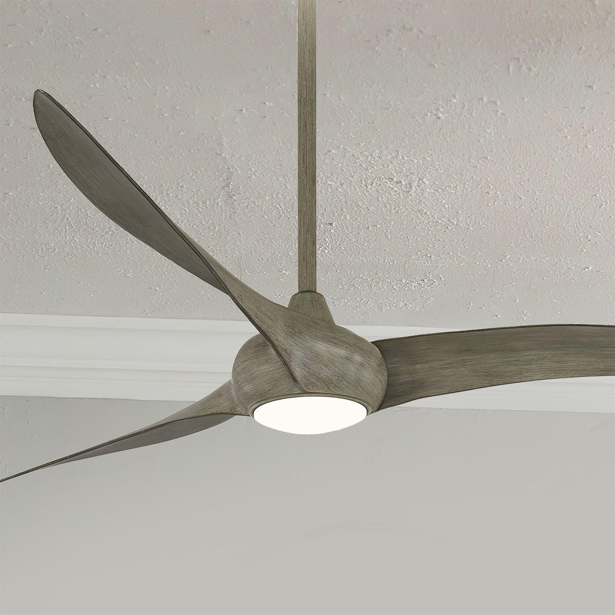 Minka Aire Light Wave LED 65" Driftwood Large Ceiling Fan with Light ...