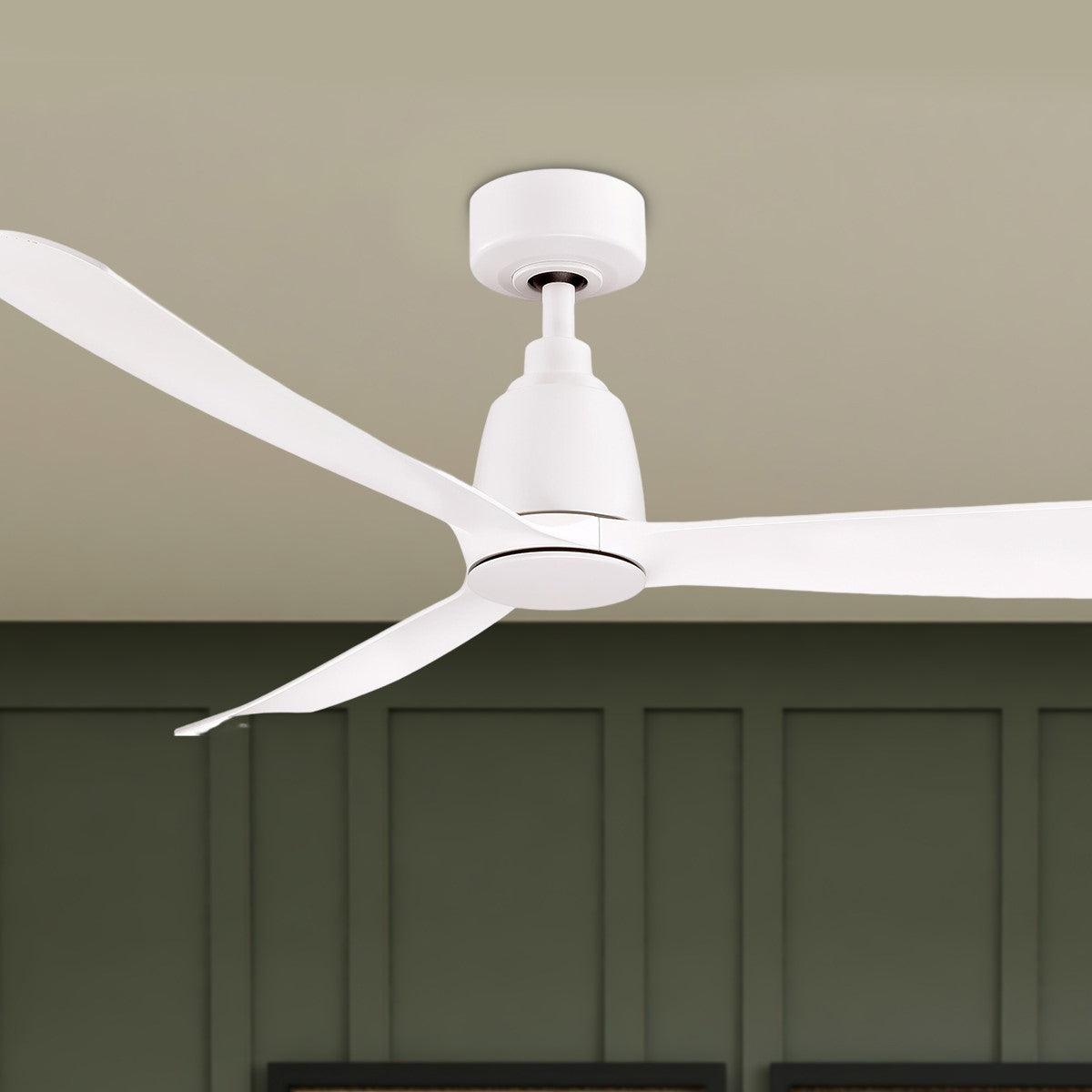 Fanimation - Kute 52 In. Indoor/Outdoor Matte White Smart Ceiling Fan ...