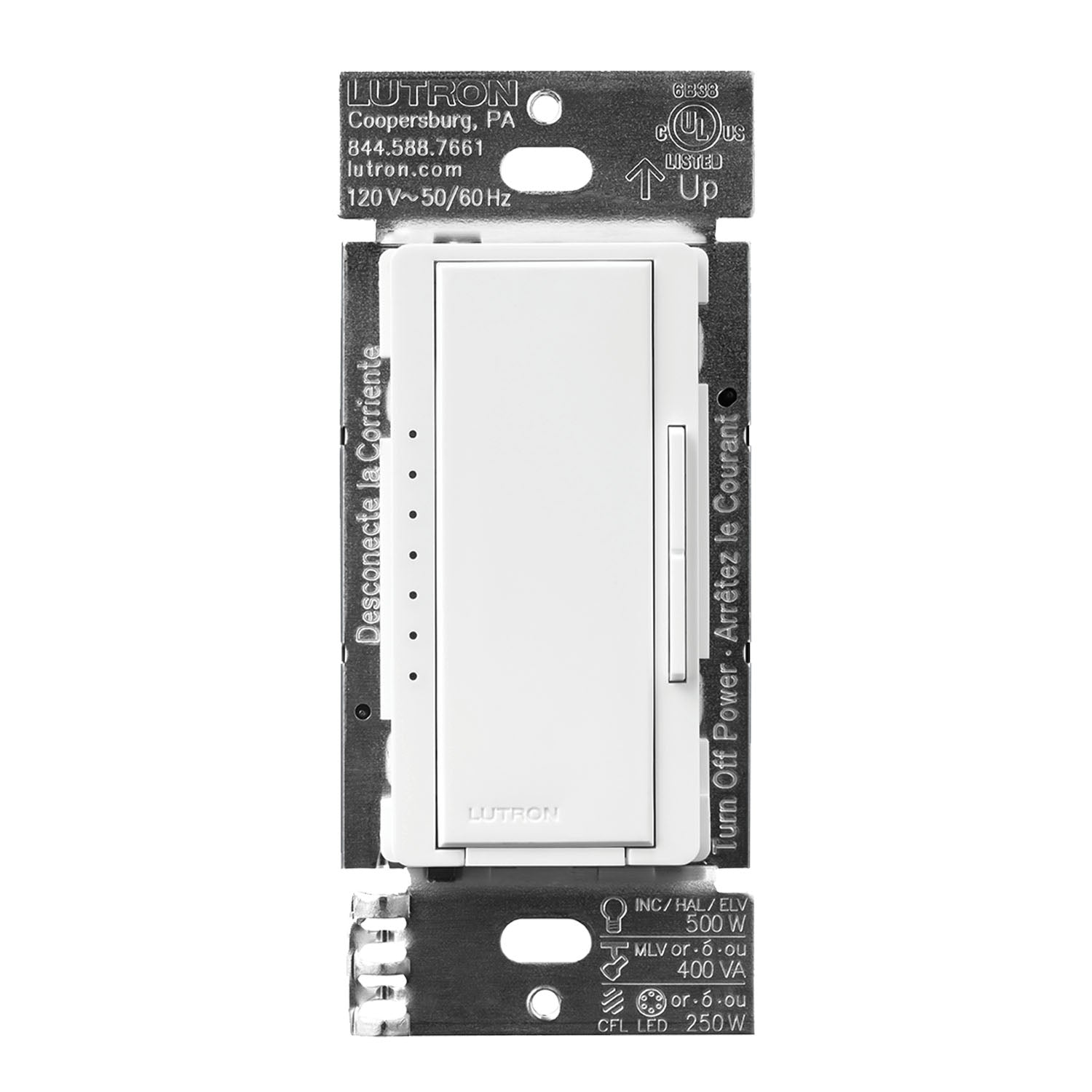 Lutron Maestro MA-PRO-WH LED/ELV Dimmer Switch - White - Bees Lighting