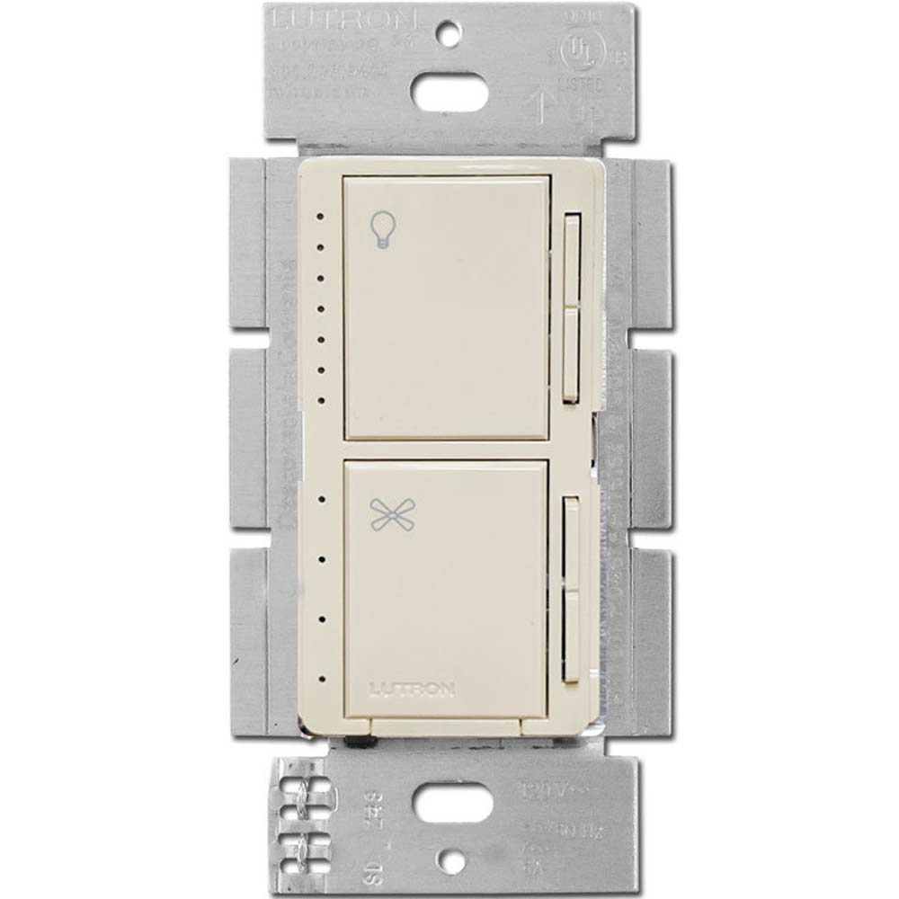 Lutron Maestro MACL-LFQ-LA 4-Speed Ceiling Fan Switch Dimmer Combo ...