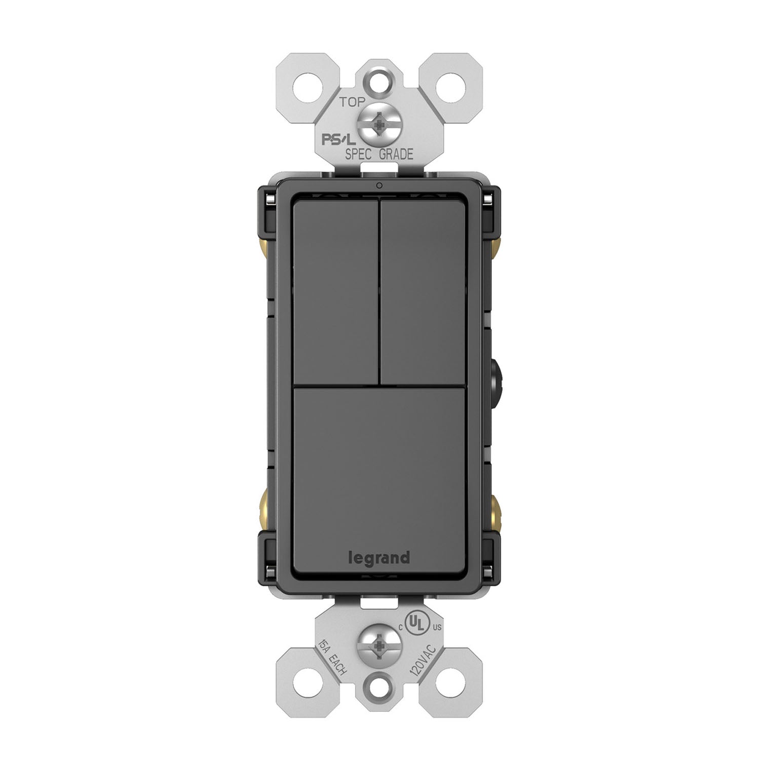 Legrand radiant RCD113BK: 3-Switch Combination | Bees Lighting