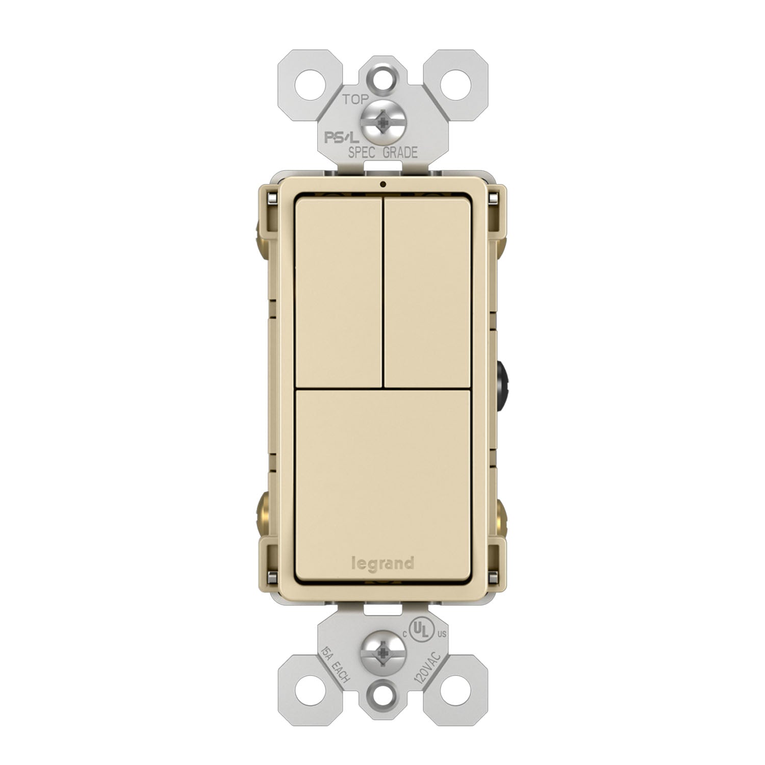 Legrand Radiant RCD113I Triple Rocker Light Switch - Ivory - Bees Lighting