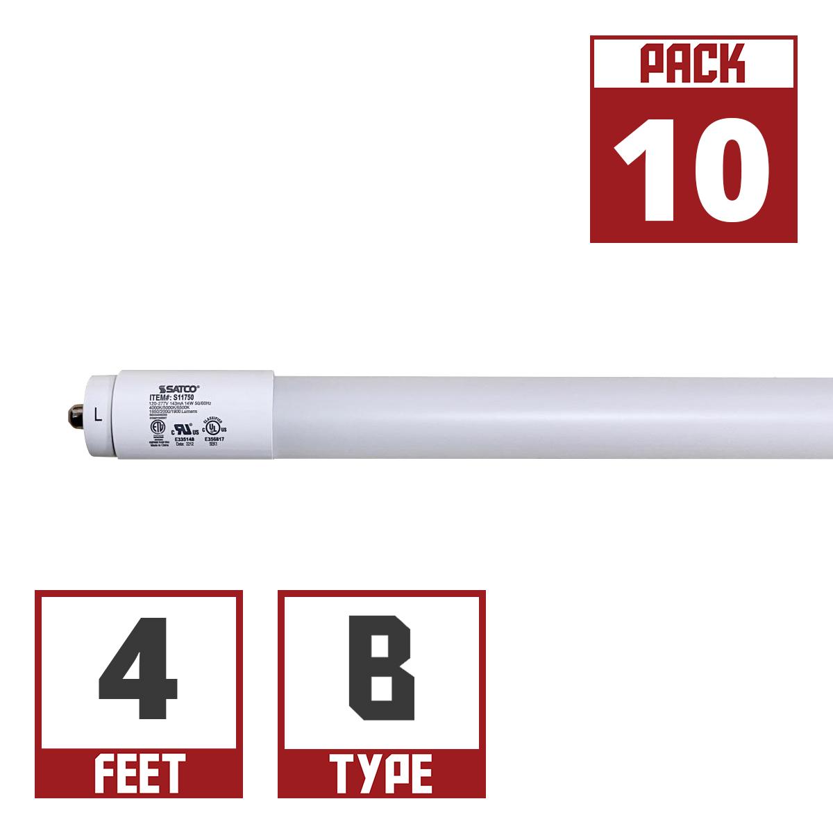 Satco|Nuvo S11750: 4ft LED T8 Tube, Selectable CCT | Bees Lighting