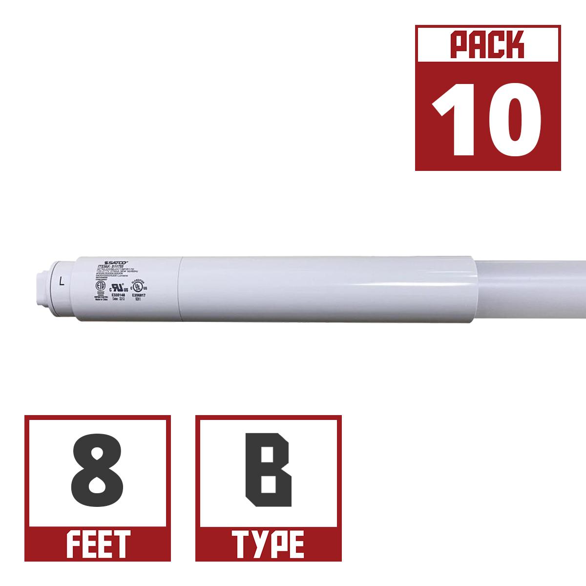 Satco S11755 38T8/LED/96-CCT/BP/R17D - 8ft T8 LED Bulb, 38 Watt, 5500 ...