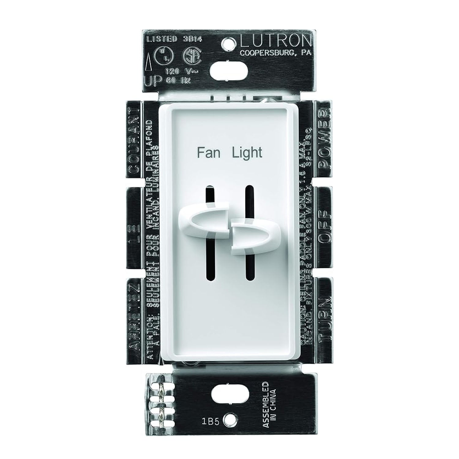 Lutron S2-LFSQ Skylark LED Dimmer & Fan Control | Bees Lighting
