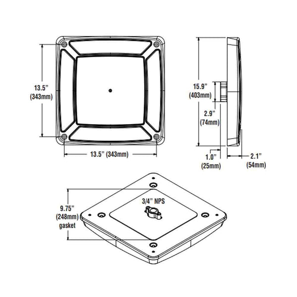 LSI SCV-LED-15L-SC-UNV-DIM-50-WHT | LED Gas Station Canopy Light | Bees ...