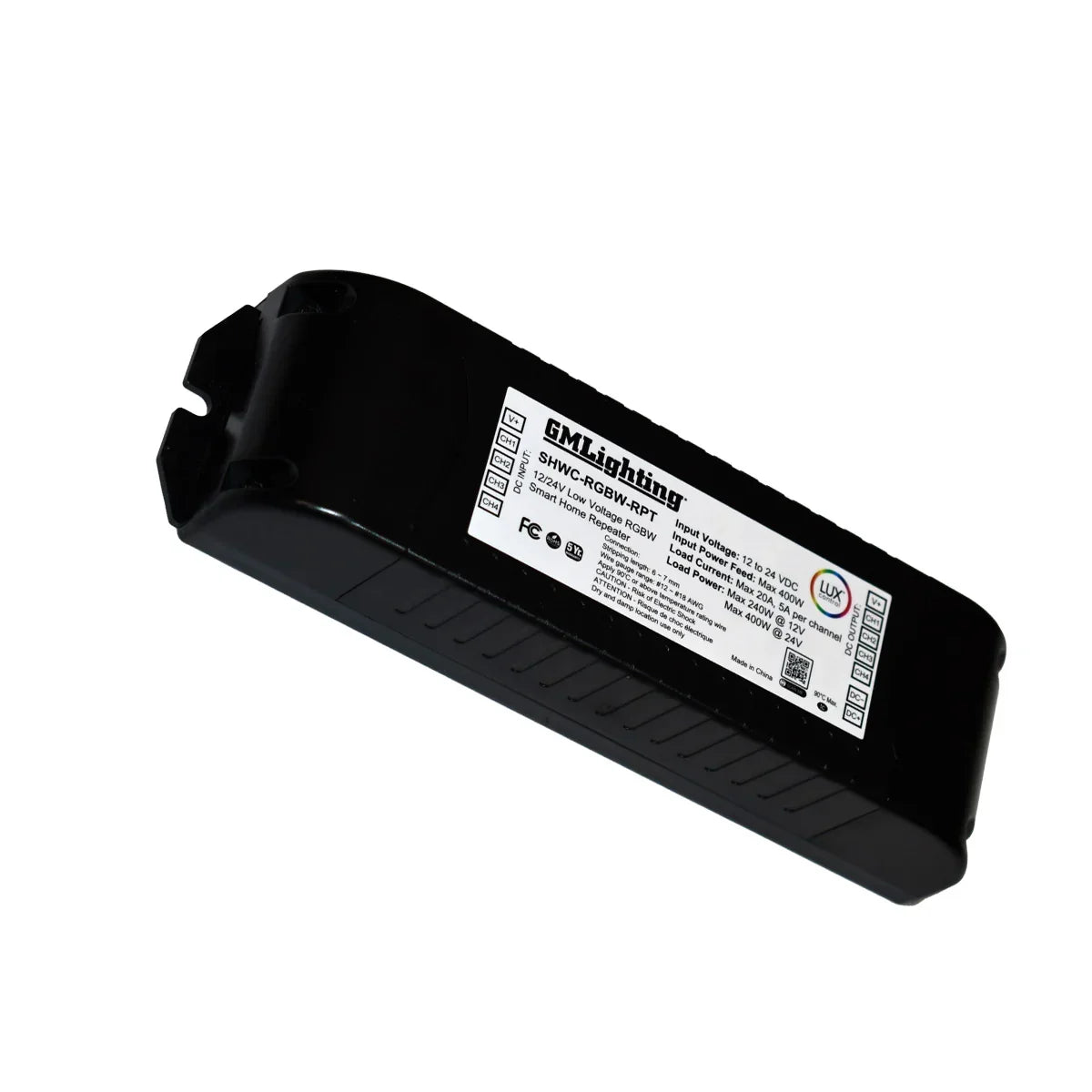 GM Lighting SHWC-RGBW-RPT - LUXcontrol Smart Power Repeater, 4-Channel ...