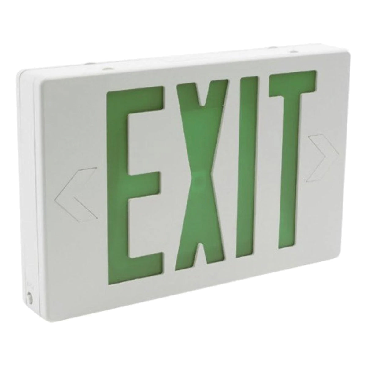 Sylvania 60762, LED Exit Sign 120/277V with Battery Backup, White ...