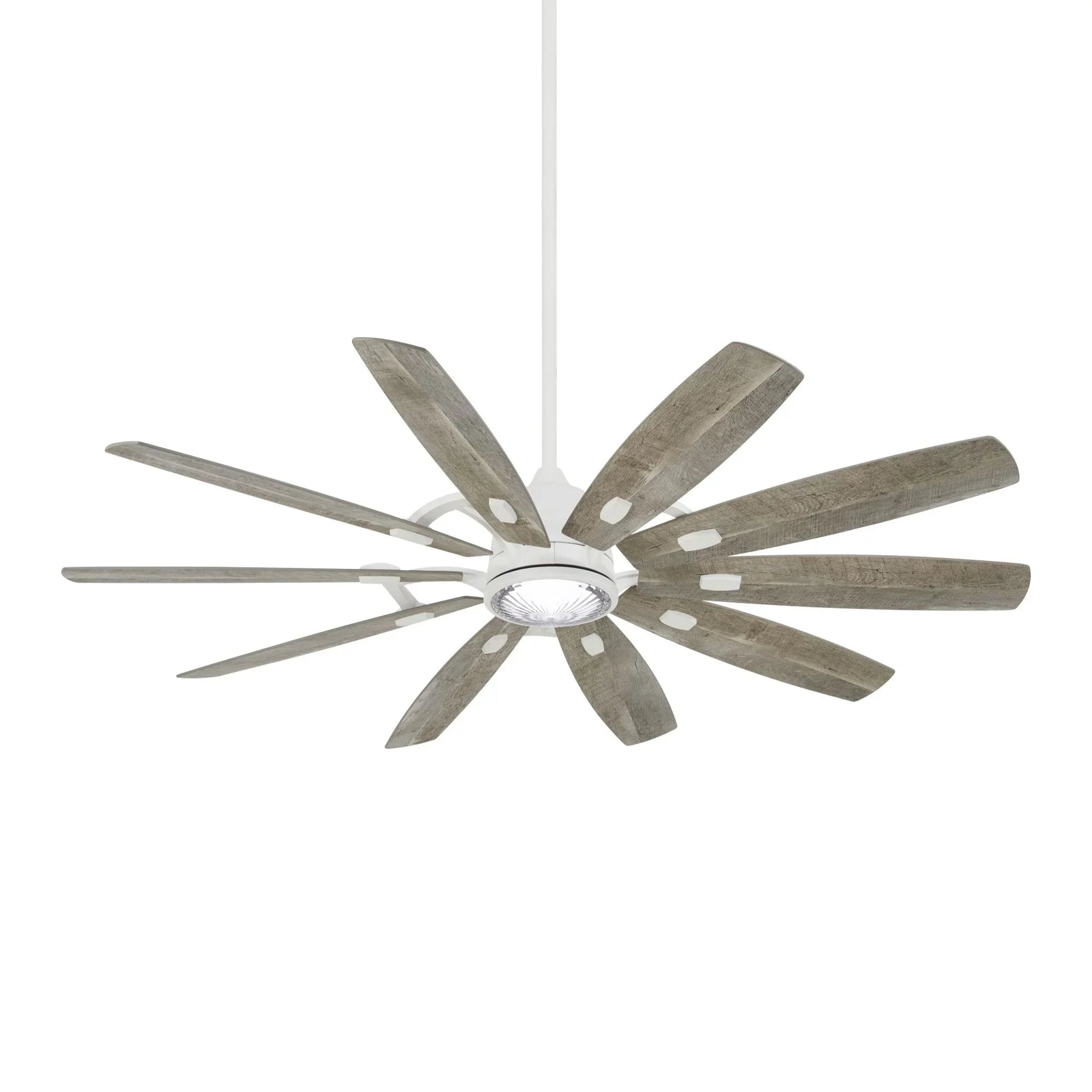 Minka Aire Barn F864L-WHF/SVG: 65" Smart Rustic Ceiling Fan | Bees Lighting